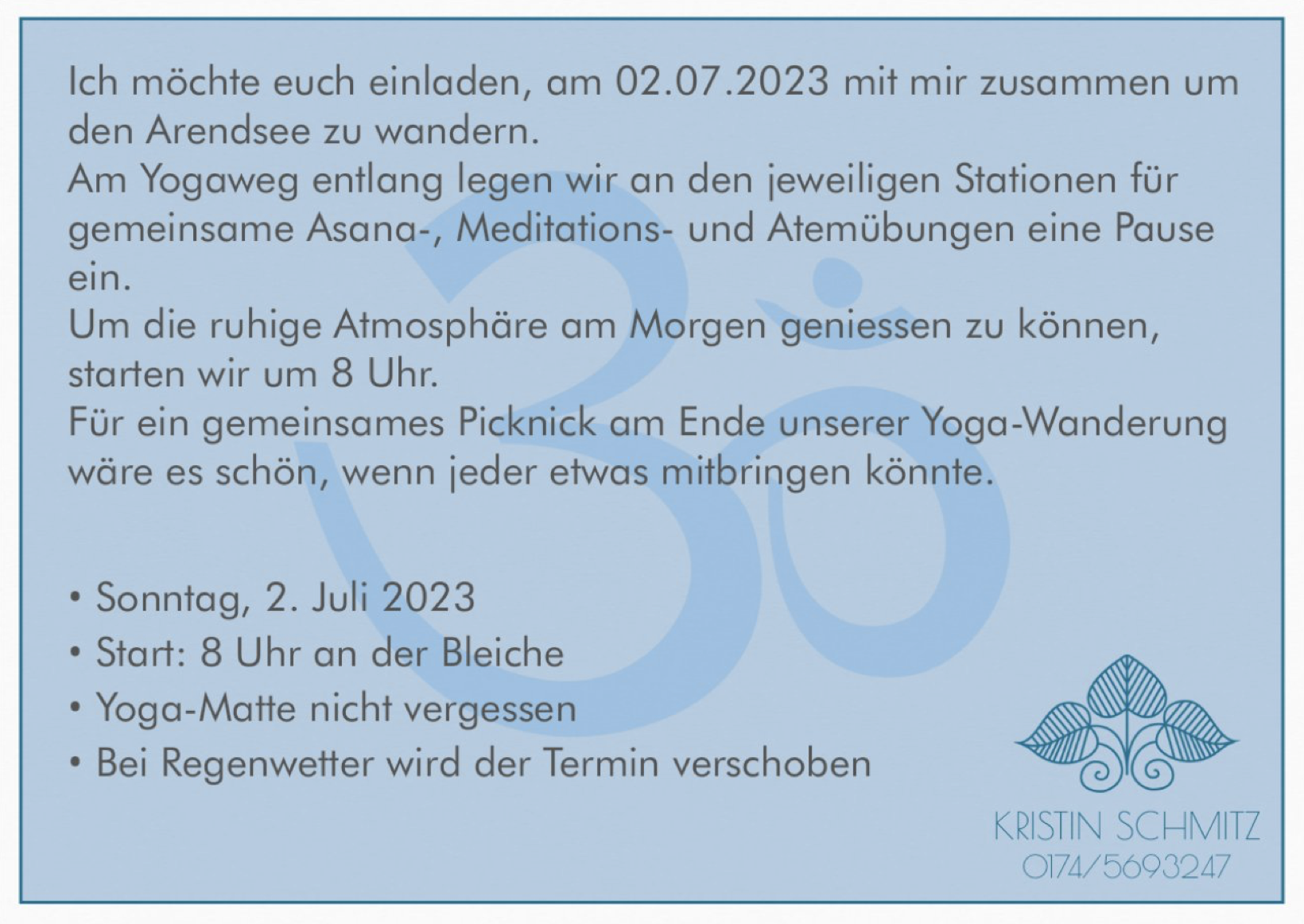 Yoga Events – Yoga und Körperarbeit
